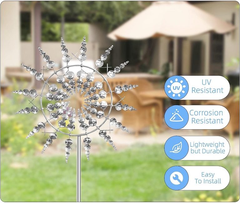 Garden Kinetic Wind Spinners - Yard Magic Metal Windmill Sculptures ...